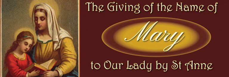 The Giving of the Name of Mary to Our Lady by St Anne – South Africa ...